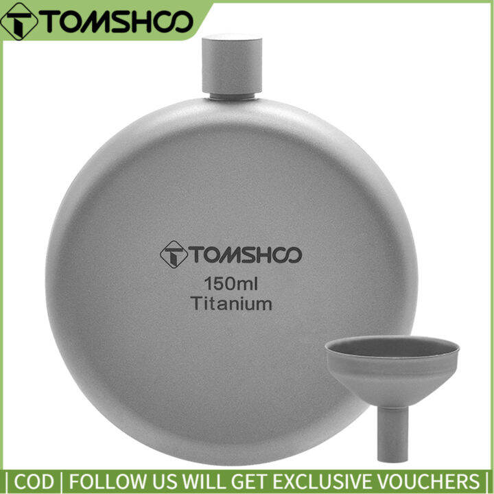 150ml/180ml Titanium Flask Al-cohol Whisky Wine Flask with Refill ...