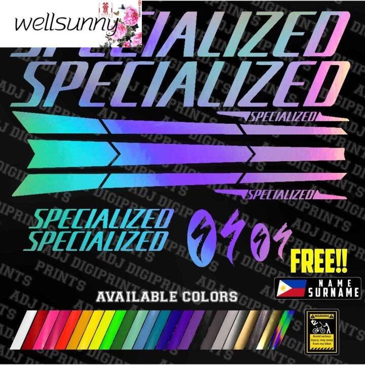 Wellsunny Specialized Bike Frame Decals Stickers Mtb Special Colors ...