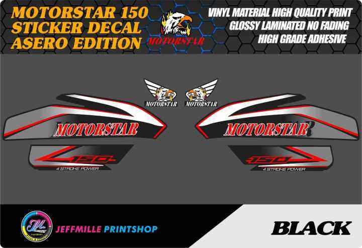 Motorstar 150 Sticker Decal Asero Style | Lazada PH