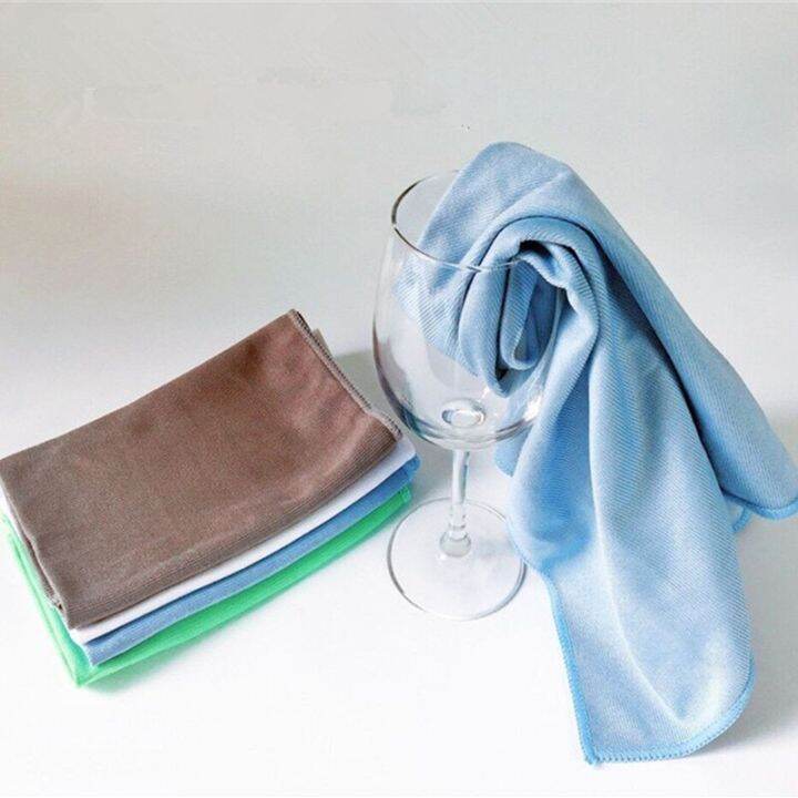 30x40cm Microfiber Glass Mirror Cleaning Cloth Kitchen Towel Wipe Wine ...