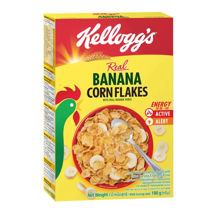 Kellogg's Banana Corn Flakes Healthy Breakfast Cereal 1 box 180g ...