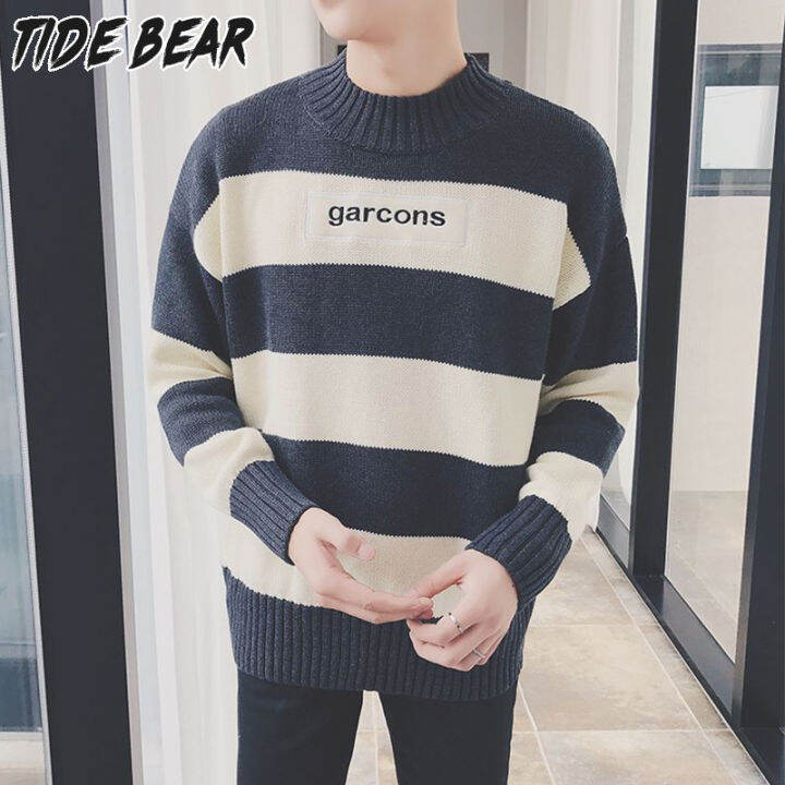 TIDE BEAR เสื้อสเวตเตอร์ผู้ชายโหมดเกาหลี ฮ่องกง,เสื้อสเวตเตอร์เสื้อกัน ...