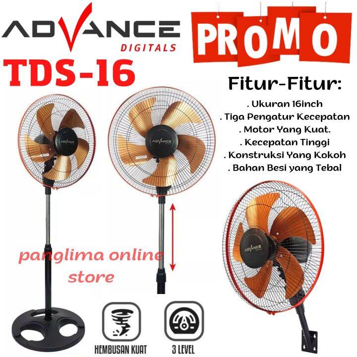 Advance Kipas Angin 2in1 Stand/Desk/Wall TDS-16 | Kipas Angin 2in1 ... Advance Kipas Angin 2in1 Stand/Desk/Wall TDS-16 | Kipas Angin 2in1 ...