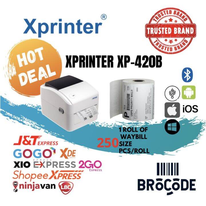 Xprinter XP420B WAYBILL PRINTER with BLUETOOTH | Lazada PH