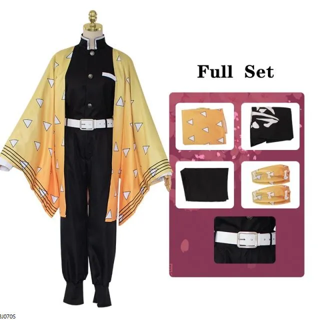 anime uniform Anime Demon Slayer Kimetsu no Yaiba Agatsuma Zenitsu ...