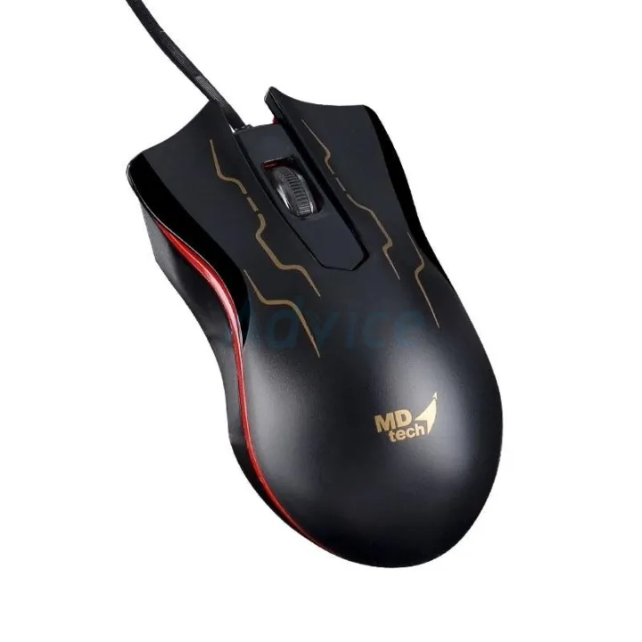 MD-TECH เมาส์ USB Optical Mouse (MD-62) Black/Red | Lazada.co.th