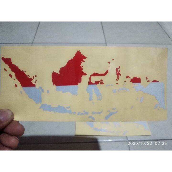 stiker peta indonesia merah putih | Lazada Indonesia