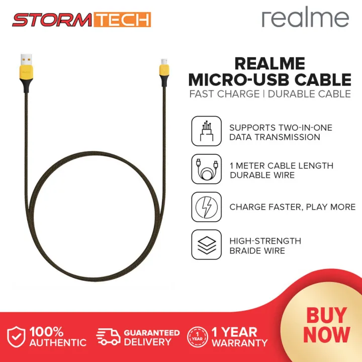 Realme Micro-USB Cable | Fast Charge | High-strength and Durable Cable ...