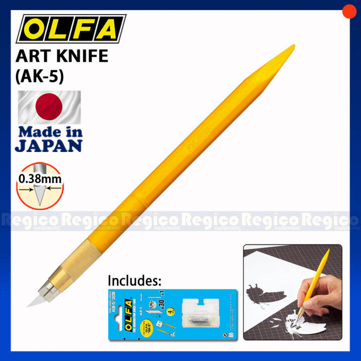 Olfa Art Knife(AK-5) with blade pack(KB-5/30B) Regico Hardware | Lazada PH