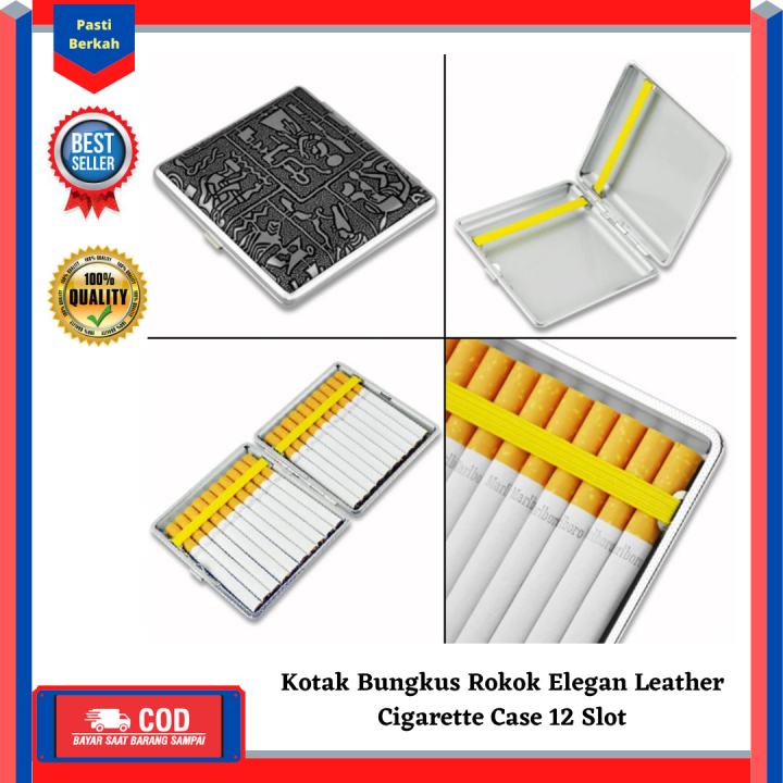 Kotak Bungkus Rokok Elegan Leather Case 12 Slot - terbuat dari material ...