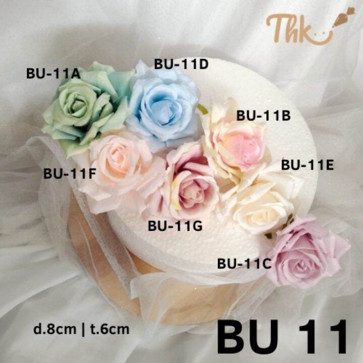 BU11 - Hiasan Kue Cake Topper Bunga Artificial Rose Mawar | Lazada Indonesia