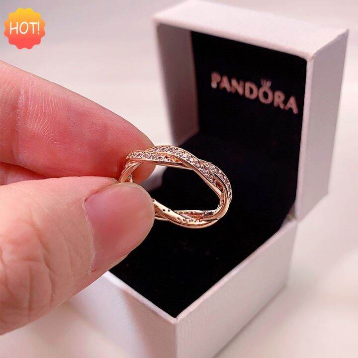 With Box Pandora Ring Promise Ring Woman Infinite Rose Gold Classic ...