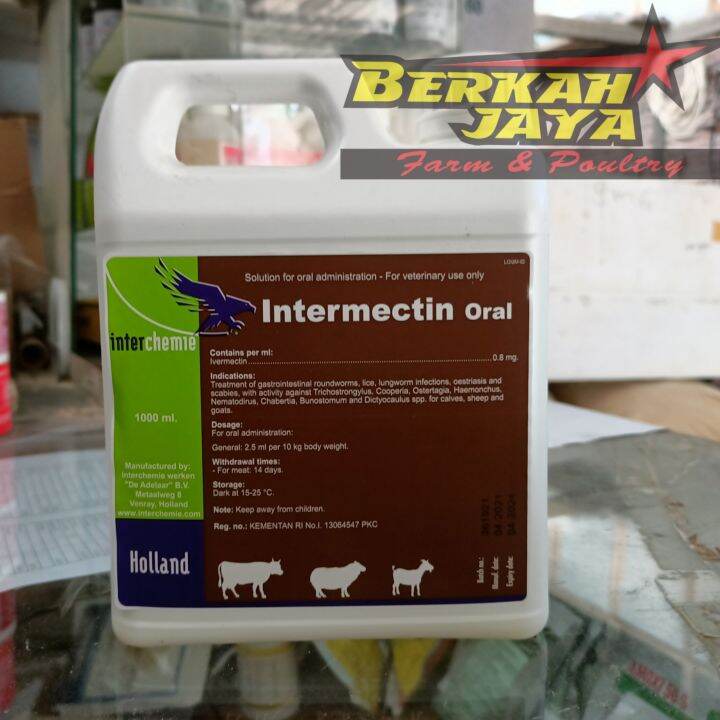 INTERMECTIN ORAL Obat Kutu Scabies Gudik Hewan | Lazada Indonesia