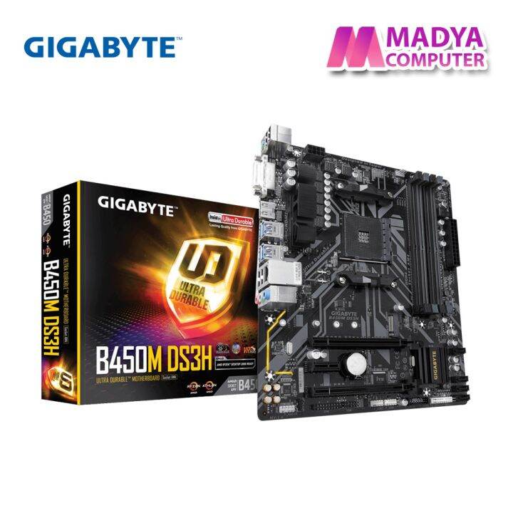 Motherboard GIGABYTE B450M DS3H Socket AM4 DDR4 | Lazada Indonesia