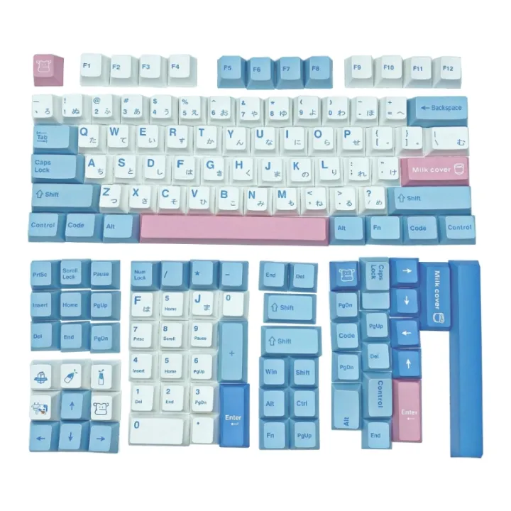 140ปุ่ม/ชุด Cherry Profile Milk Theme Keycaps สำหรับ Cherry MX Kailh ...