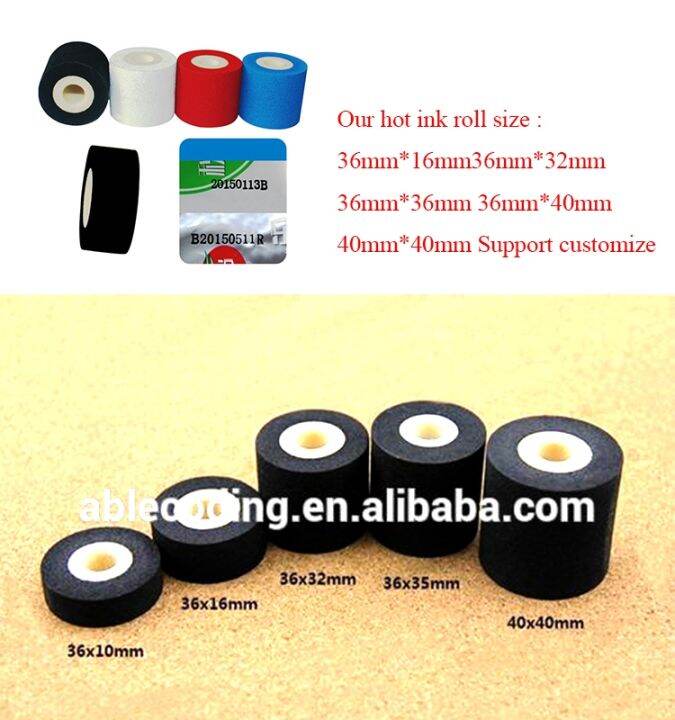 hot ink roll marking ink roller used on sealing machine and coding ...