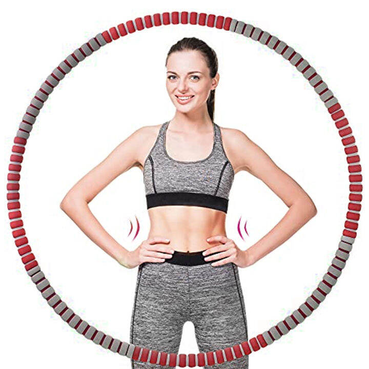 HH-94cm Weighted Hula Hoop for Adults Folding Fitness Stainless Steel ...