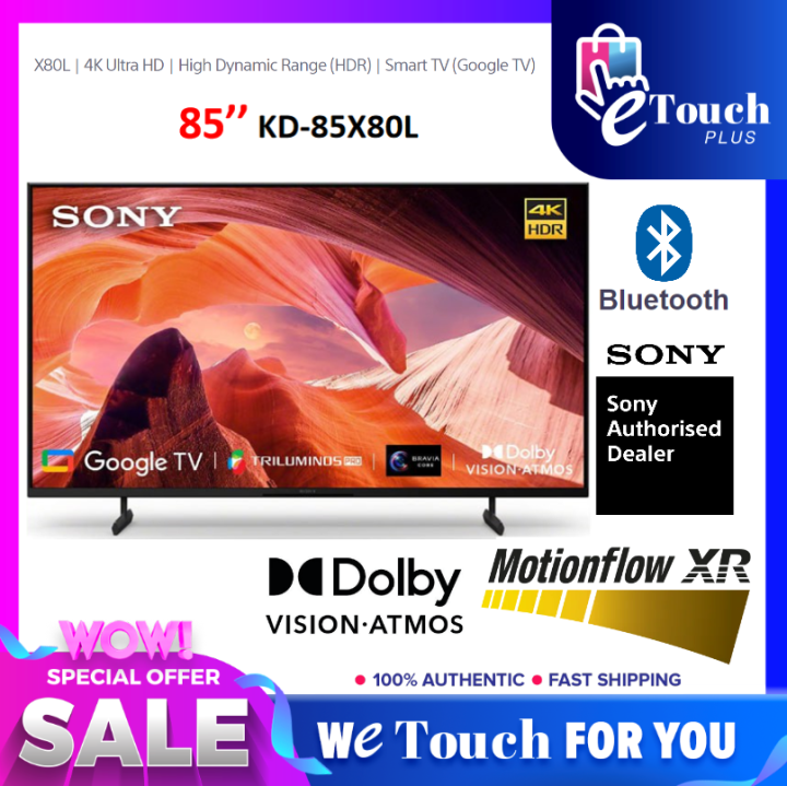 Sony 85" Inch [ KD-85X80L ] 4K Ultra HD LED Smart Android TV X80L Series | Lazada