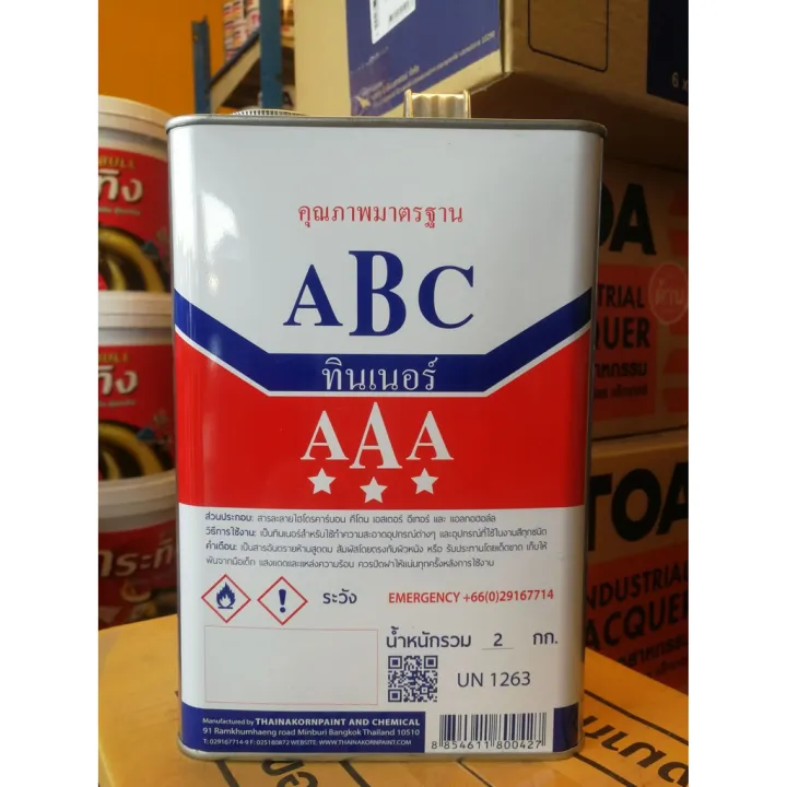 ( Pro+++ ) ทินเนอร์(3A) ยี่ห้อ ABC 2 ลิตร (กล.) ถูกมาก ราคาคุ้มค่า ...