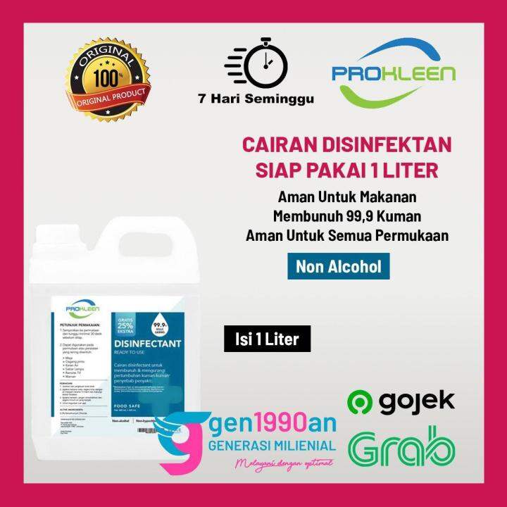Disinfectant Antiseptik Cairan Desinfektan PROKLEEN 1L - Ready to use ...