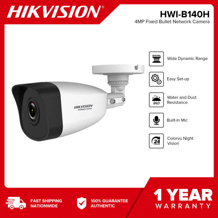 Hikvision Network Camera HWI-B140H Mini Bullet Weatherproof 2.8mm Exir ...