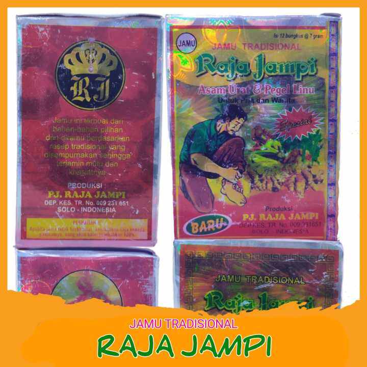 RAJA JAMPI SERBUK JAMU OBAT ASAM URAT PEGAL LINU FLU TULANG NYERI SENDI ...