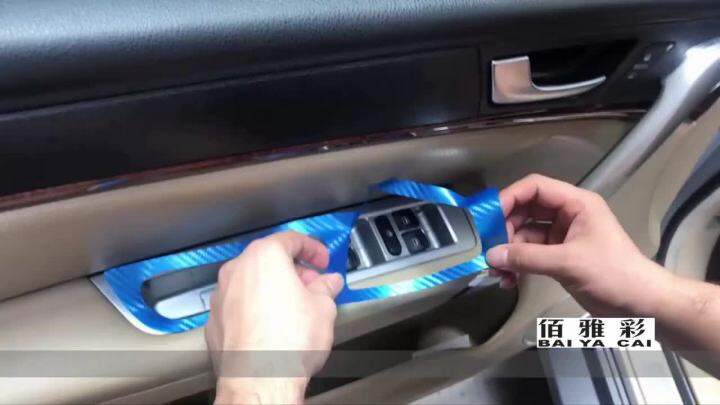 รถจัดแต่งทรงผม5D คาร์บอนไฟเบอร์ภายในรถคอนโซลกลางเปลี่ยนสีปั้นสติ๊กเกอร์ ...