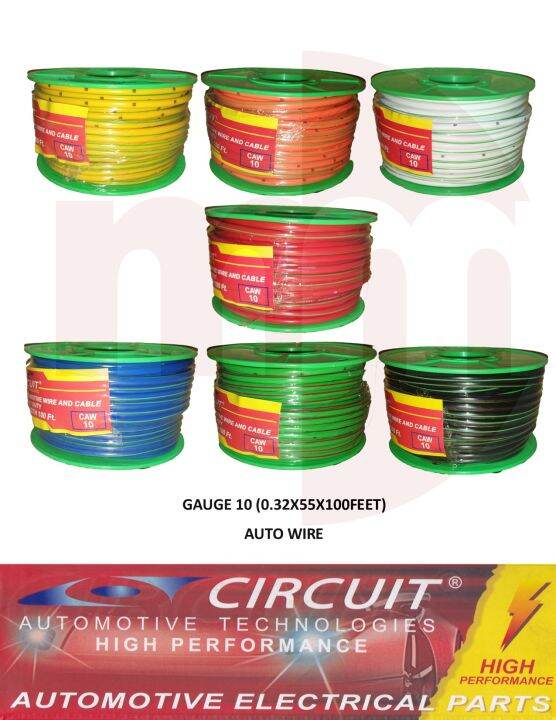 CIRCUIT AUTO WIRE GAUGE 10 100FEET | Lazada PH