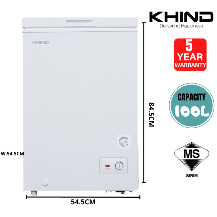[5 YEARS WARRANTY] KHIND CHEST FREEZER FZ100 / 100 LITRES (PETI SEJUK ...