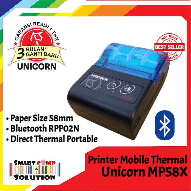 Printer Mobile Bluetooth Unicorn MP58X ( Thermal Mini Printer ) | Lazada Indonesia