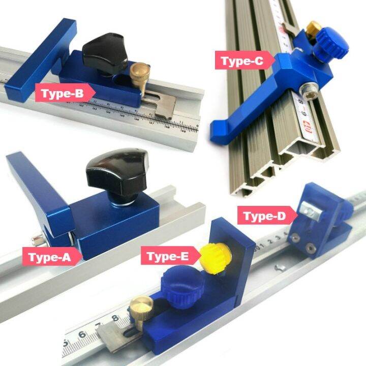 Woodworking Miter Track Stop Aluminum Flip Stop T Slot Miter Gauge ...