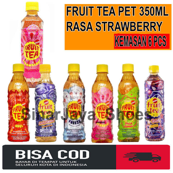 Paket hemat fruit tea pet 350ml Rasa strawberry Teh botol Sosro pet isi ...