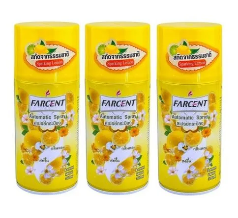 FARCENT รีฟิลเครื่องพ่นสเปรย์ มะนาว 300ml (แพ็ค3ขวด) | Lazada.co.th
