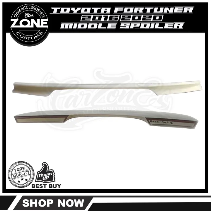Toyota Fortuner 2016-2020 Middle Rear Spoiler Unpainted witn 3m ...