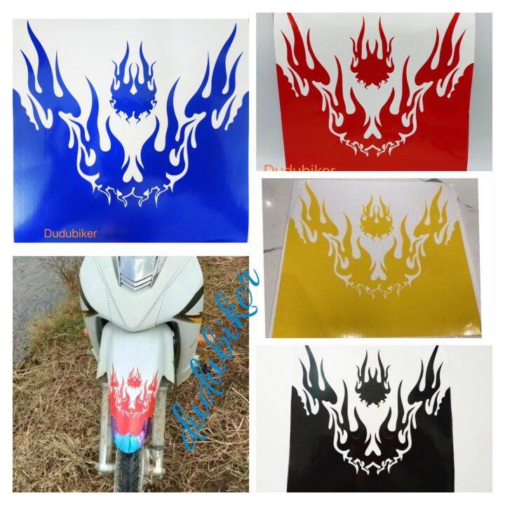 Tem decal dán dè trước sau xe máy hình ngọn lửa (giá 1 cái) | Lazada.vn