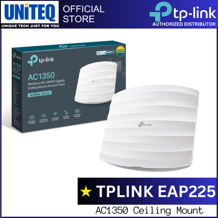 TPLINK EAP225 AC1350 Wireless MU-MIMO Gigabit Ceiling Mount Access ...
