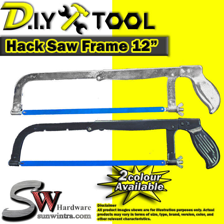 SW Hardware [High Quality] 12 Inch Hack Saw Frame with 1 Blade Gergaji ...