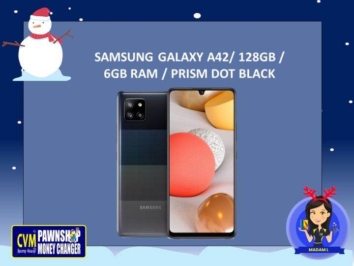 SAMSUNG GALAXY A42/ 128GB / 6GB RAM / PRISM DOT BLACK | Lazada PH