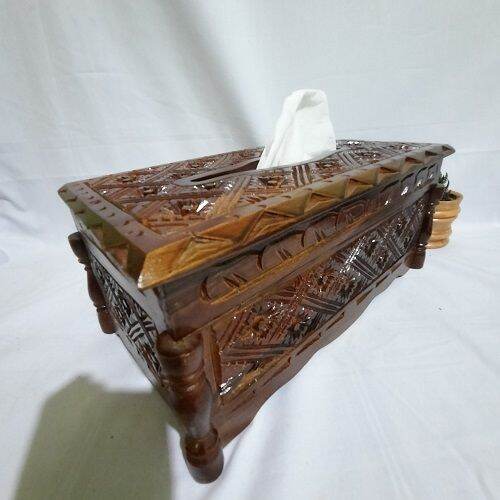 Tempat Tisue Bahan Kayu Jati Motif Ukir Ukuran Besar (30 x 15 x 12 cm ...
