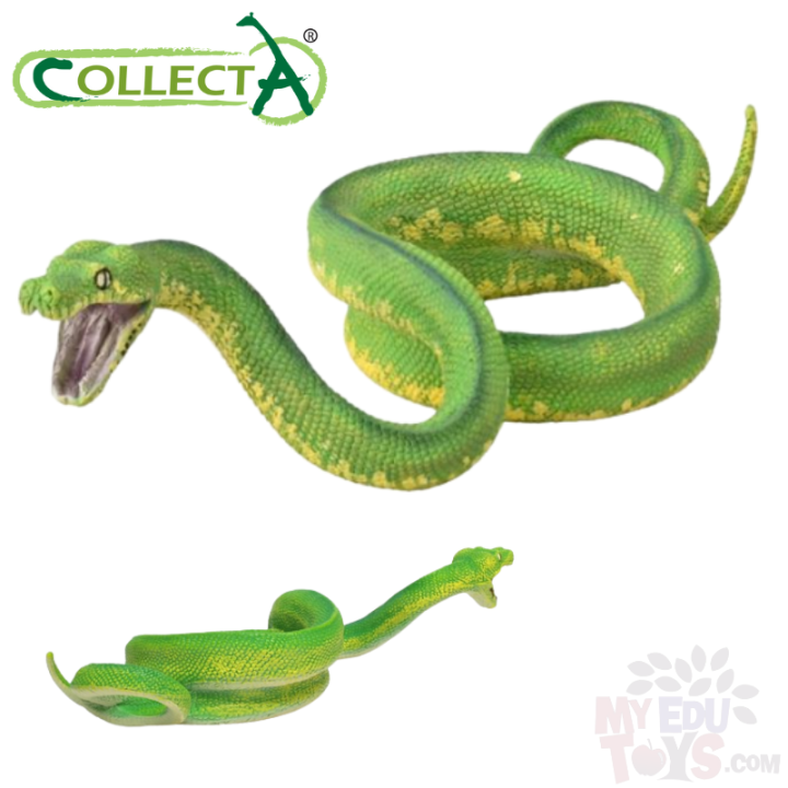 Collecta 88962 Green Tree Python size 14.3cm x 3.8cm snake ular ...