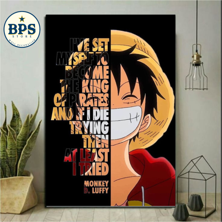 HIASAN DINDING TEMA ONE PIECE D LUFFY - POSTER KAYU ONE PIECE MONKEY D ...