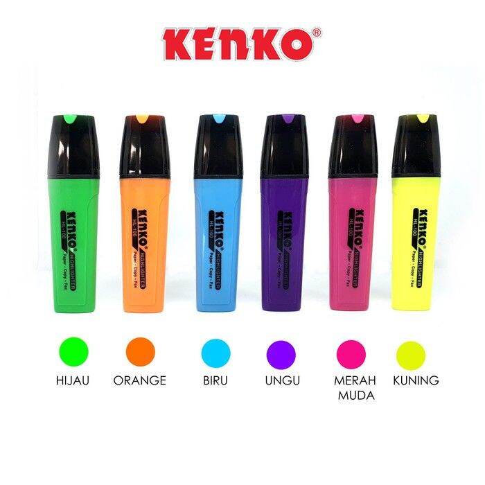 HL-100 Stabilo Kenko Highlighter Stabillo High Lighter Original Warna | Lazada Indonesia