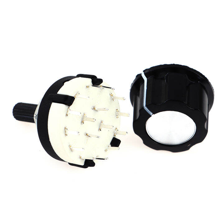 4P3T Single Deck Rotary Switch Band Selector 4 Pole 3 Position with ...