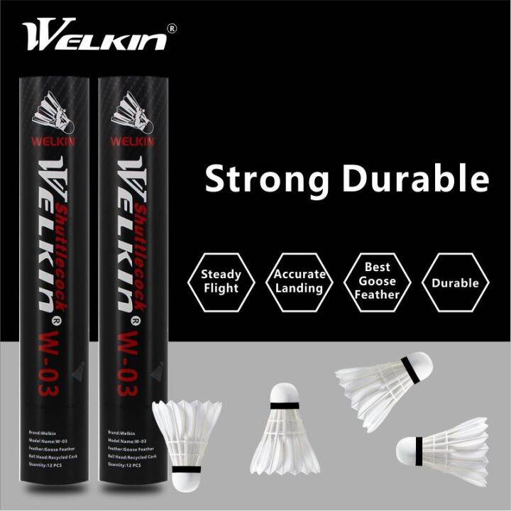 W03ระดับมืออาชีพขนห่าน S Huttles แบดมินตันสำหรับกีฬากลางแจ้งการฝึกอบรม ...