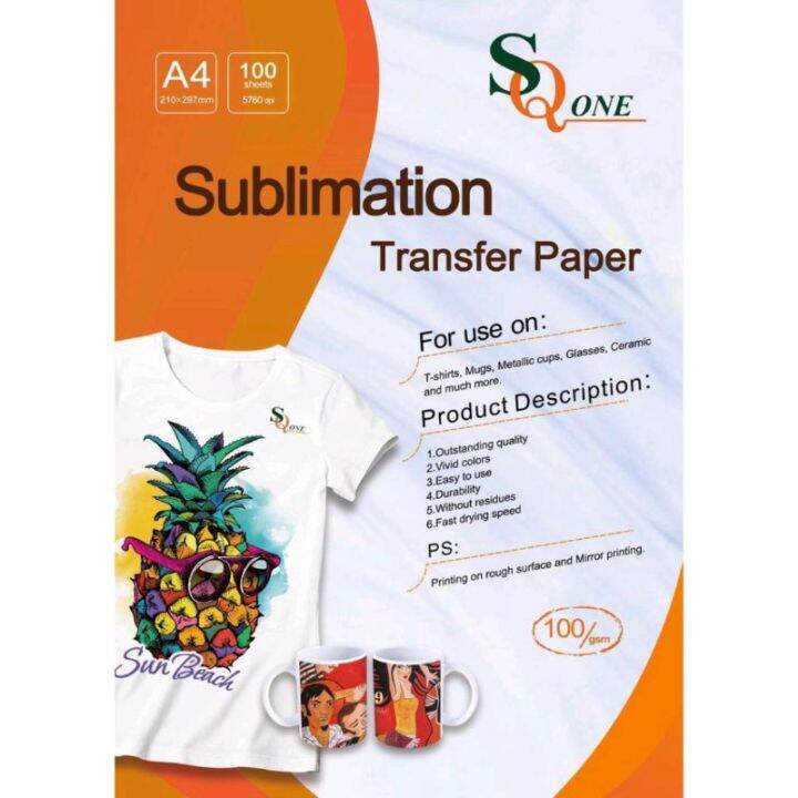 Kertas Sublime/Transfer Paper SQ-ONE A4/100 Lembar | Lazada Indonesia