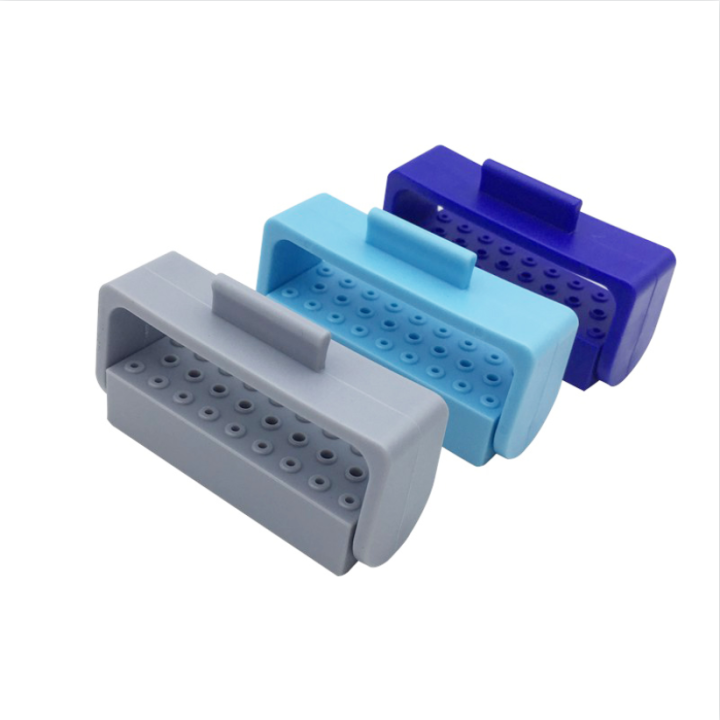26 Holes Dental Bur Holder Dental Burs Box Autoclave Sterilizer Case ...