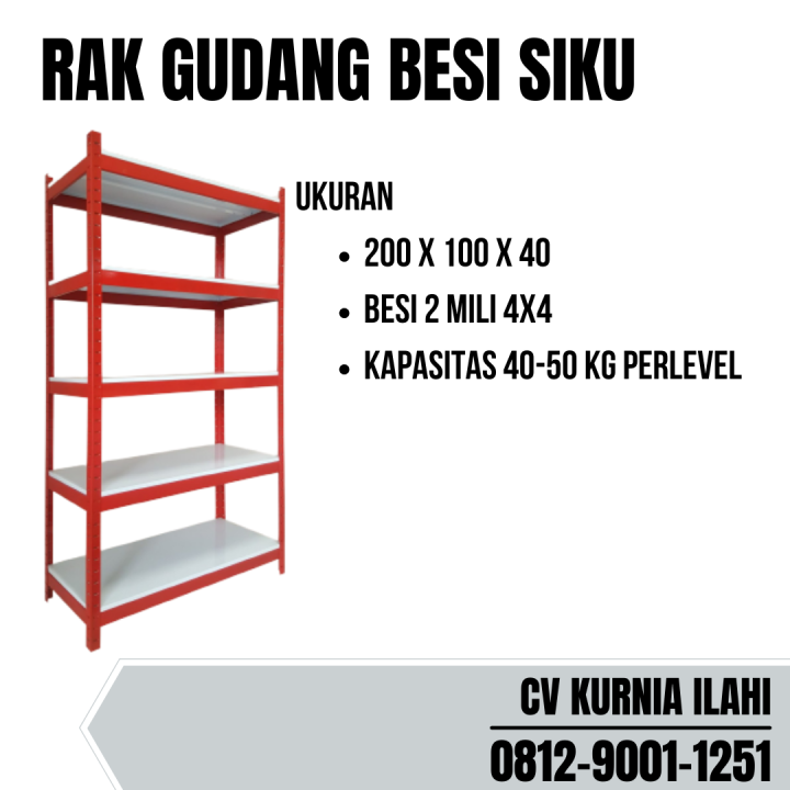 rak gudang rak besi siku lubang rak penyimpanan rak kantor rak baju rak ...