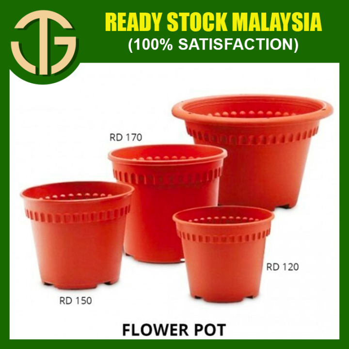 【11.11 SALE】BABA Biodegradable Flower Pot Plastic Flower Pot Pasu Bunga ...