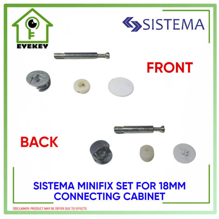 Sistema Minifix set for 18mm connecting cabinet | Lazada PH