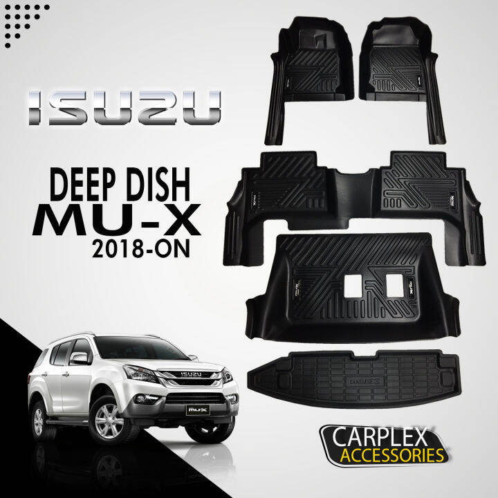 CARPLEX Isuzu MU-X 2022 5D Deep Dish and Trunk Tray Car Matting deepdish 5-d floorliner (WH ...